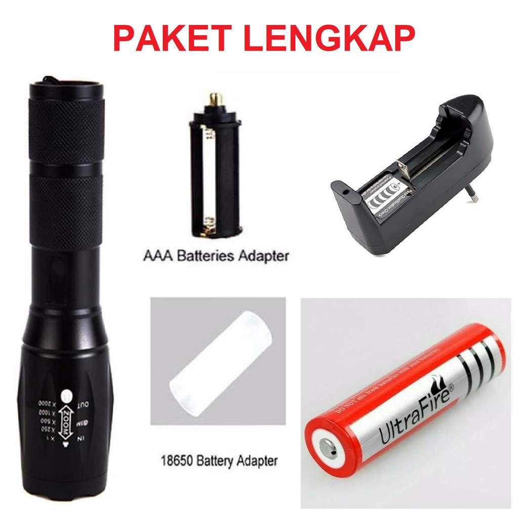 Jual Trend-PAKET lengkap Senter Selam Swat Police T6 LED ZXT 8760 | Shopee Indonesia