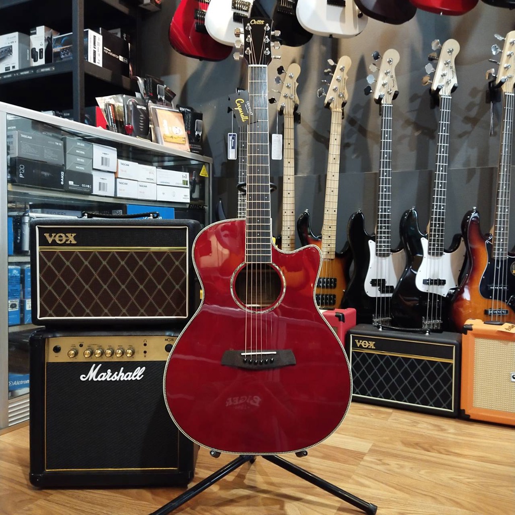 Jual Cetta OM28CE TRR Gitar Akustik Elektrik | Shopee Indonesia