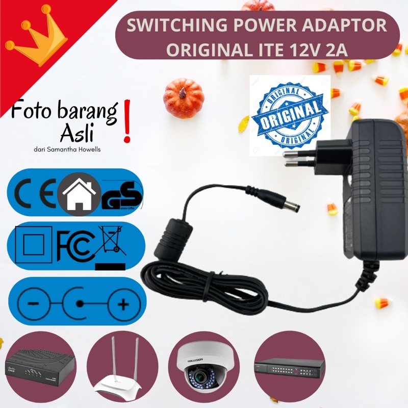 Jual ITE switching power adaptor 12V 2A YG300 cctv dvr router converter ...