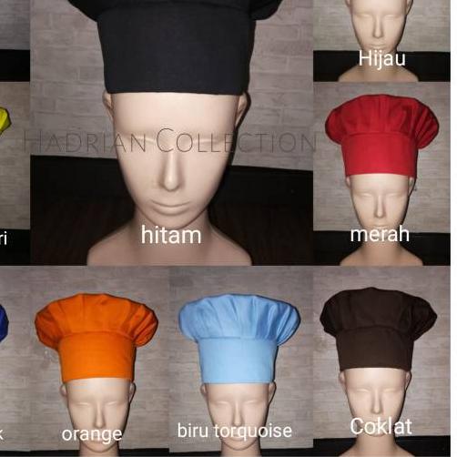 Jual Topi Koki Topi Chef Hat Chef Profesional Dewasa dan anak - Hitam ...