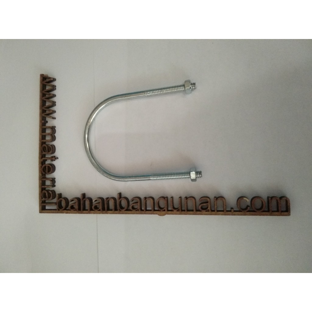Jual baut U diameter 5/16 lebar 1 1/2 inch galvanis klem pengencang ...