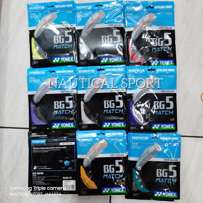 Jual SENAR BADMINTON BULU TANGKIS YONEX BG 5 M /MATCH ORIGINAL 100% | Shopee Indonesia