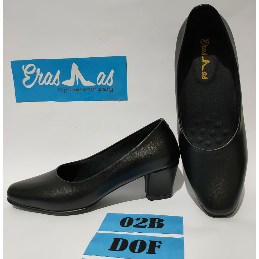 Jual ERASMAS 02B Heels 5 cm Sepatu Pantofel Wanita / Sepatu Dinas PDH ...