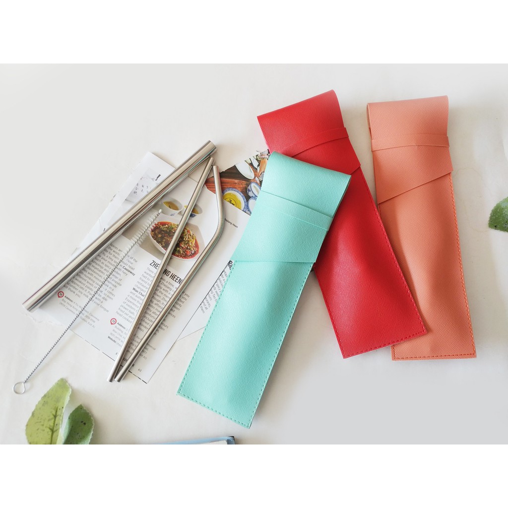 Jual Pouch Bag Tempat sedotan stainless Pouch kotak box alat makan ...