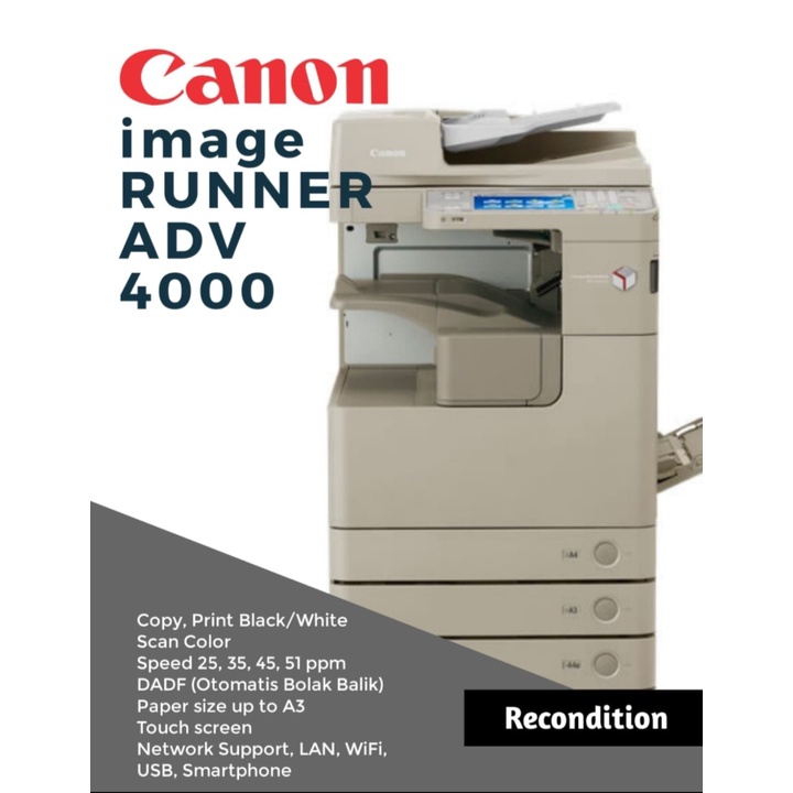 Jual Mesin Fotocopy Rekondisi Import Canon iRA ADV 4025/4225 | Shopee Indonesia