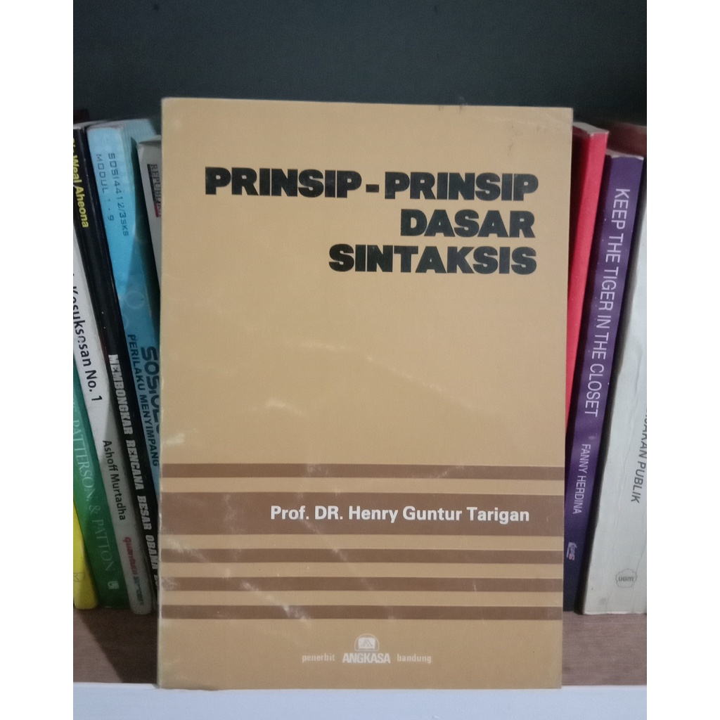 Jual Buku Prinsip-prinsip Dasar Sintaksis - Prof. Dr. Henry Guntur Tarigan (ORIGINAL) | Shopee ...