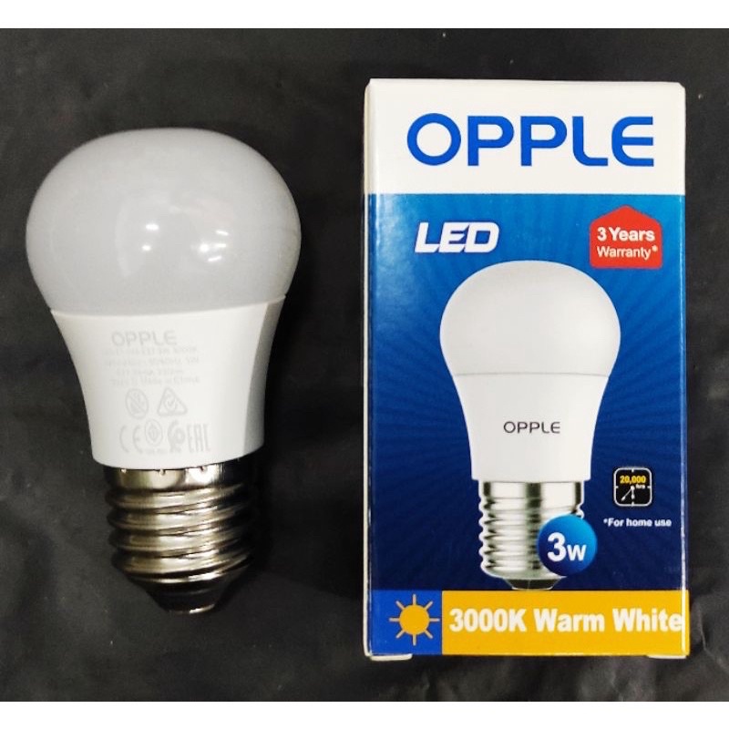 Jual Led Bulp Opple 3w Cahaya Kuning / Warm White | Shopee Indonesia