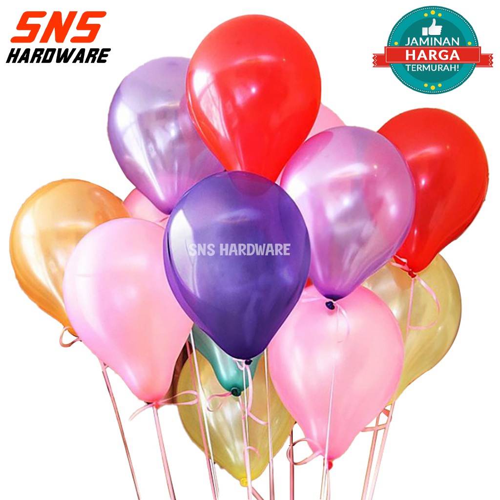 Jual BALON LATEX METALIK 12 INCH TEBAL | Shopee Indonesia