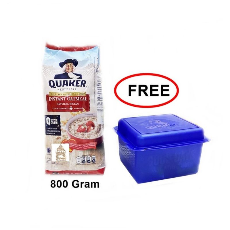 Jual Quaker Instant Oatmeal 800 gram free container | Shopee Indonesia
