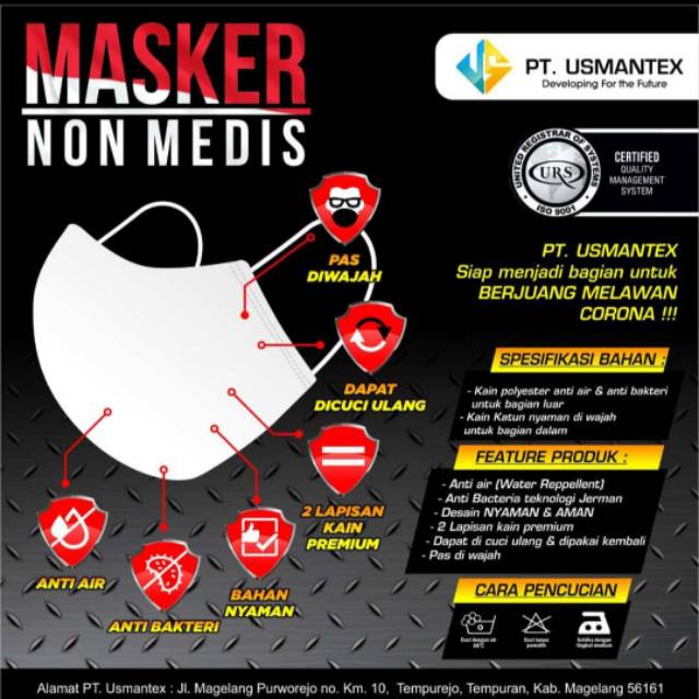 Jual Masker Usmantex Ready Stock Non Sritex (50 PCS) | Shopee Indonesia