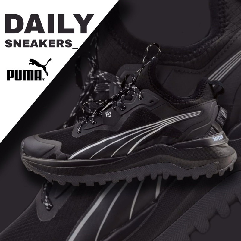 Jual Sepatu Pria Running Puma Voyage Nitro Full Black Realpictures ...