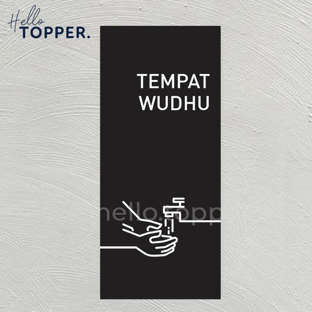 Jual Sign Akrilik Tempat Wudhu Printed | Label Signage Tempat Wudhu ...