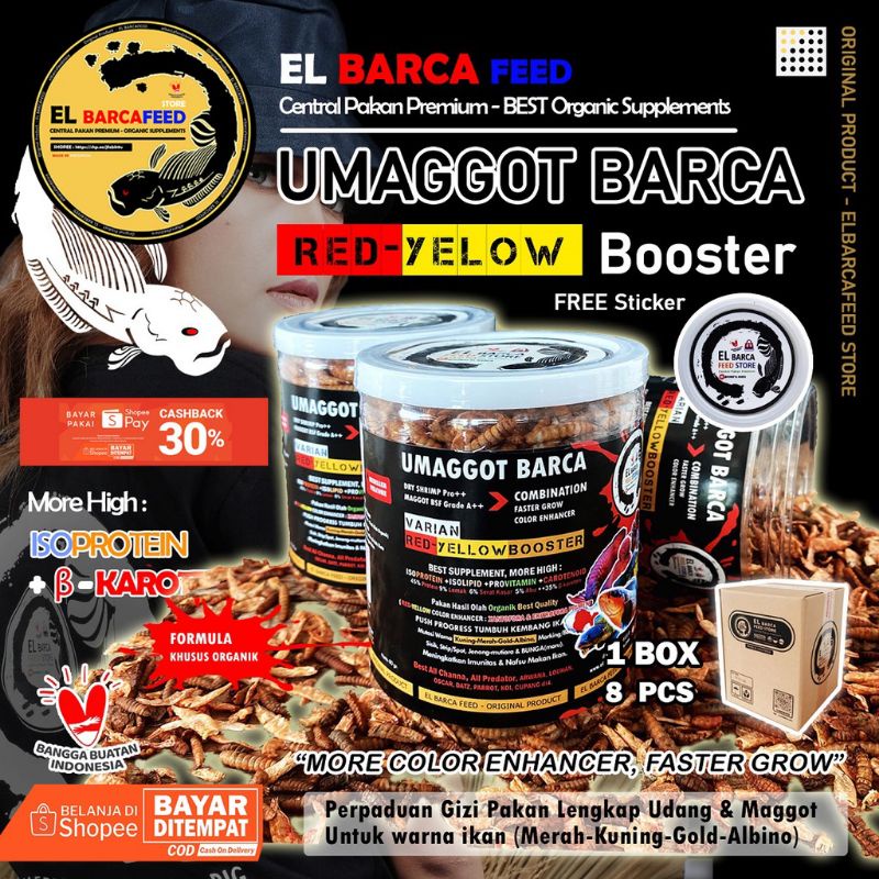 Jual UMAGGOT BARCA [RED-YELLOW BOOSTER] REPACK 10 GR HIGH PROTEIN ...