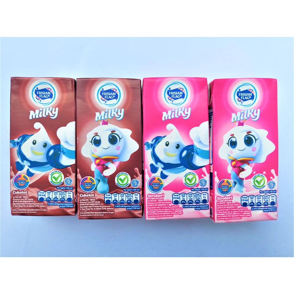 Jual Frisian Flag UHT Milky 180 ml / Susu Bendera Milky / Frisian Flag UHT Zuzhu / Susu Bendera ...