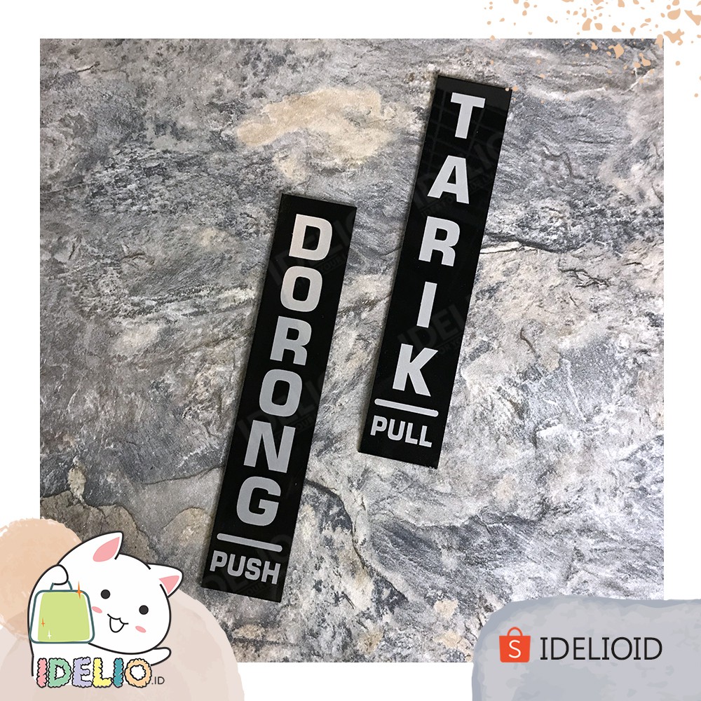 Jual Acrylic Signage Pintu Dorong / Tarik Sticker Reflective | Shopee ...
