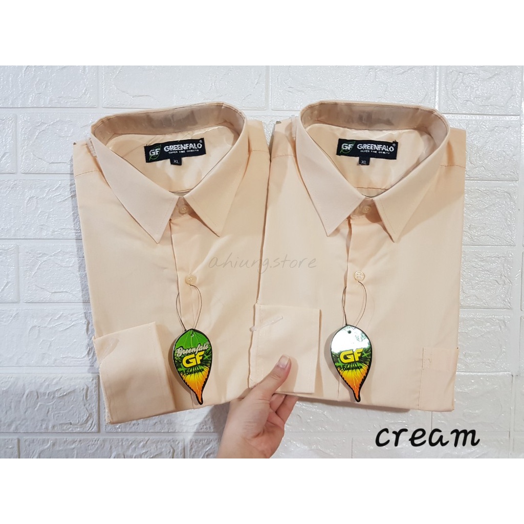 Jual KEMEJA PRIA GREENFALO - KEMEJA POLOS LENGAN PANJANG PRIA WARNA ...