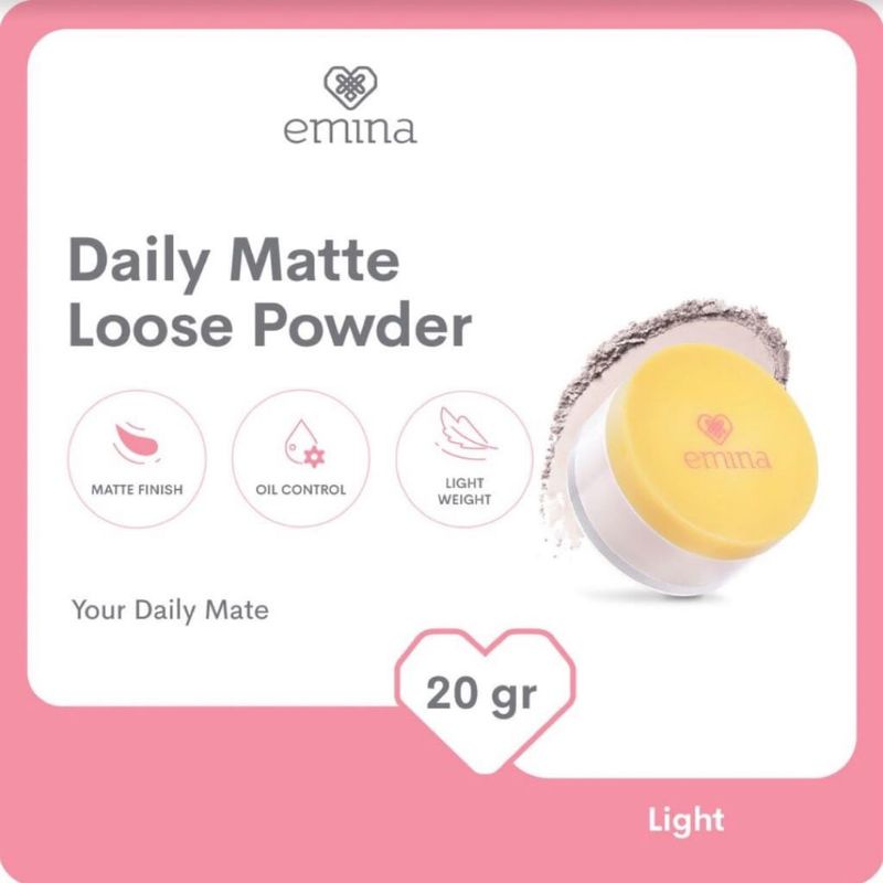 Jual Emina Daily Matte Loose Powder 20 g - Bedak Tabur | Shopee Indonesia