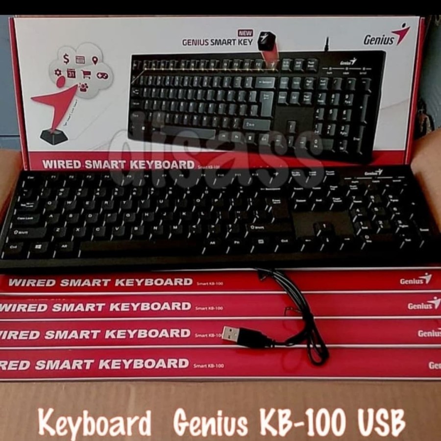 Jual Keyboard Genius USB KB100 Smard Keyboard | Shopee Indonesia