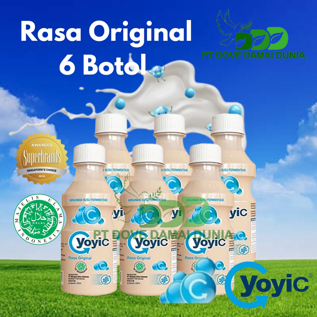Jual 6 Botol Yoyic Minuman Susu Fermentasi 130mL Original | Shopee ...
