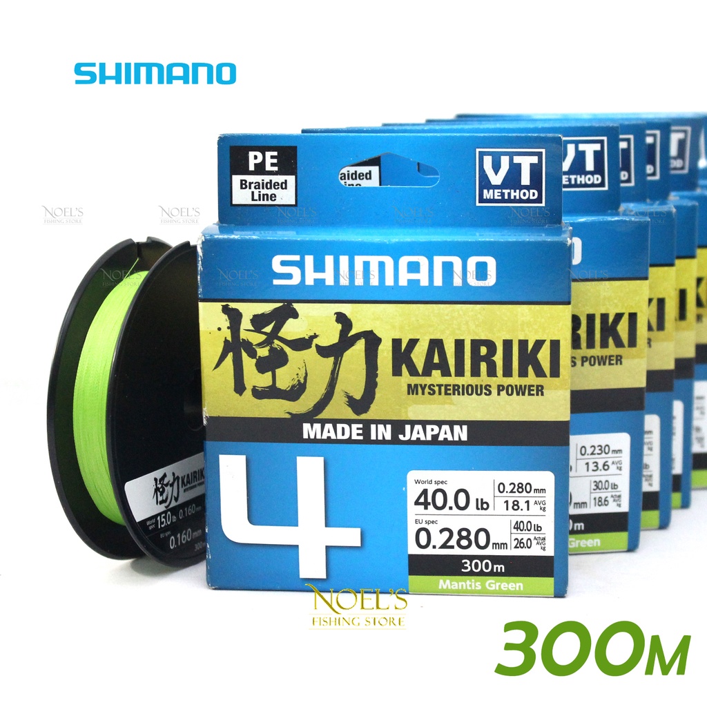 Jual Senar PE Shimano KAIRIKI 4 | 300M | 10 sd 50 lbs | Mantis Green ...