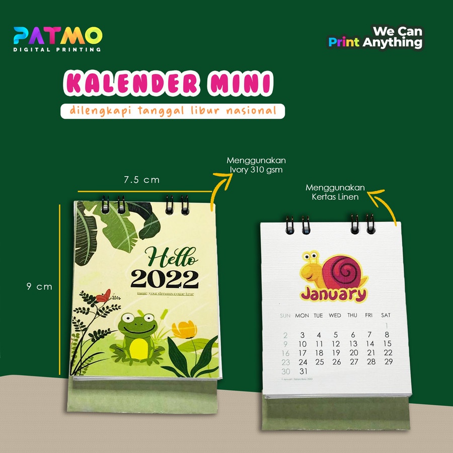 Jual Kalender Meja Mini Karakter Lucu / Kalender Duduk (Min order 10pcs ...