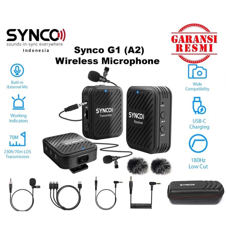 Jual Synco G1 A2 Wireless Microphone | Shopee Indonesia