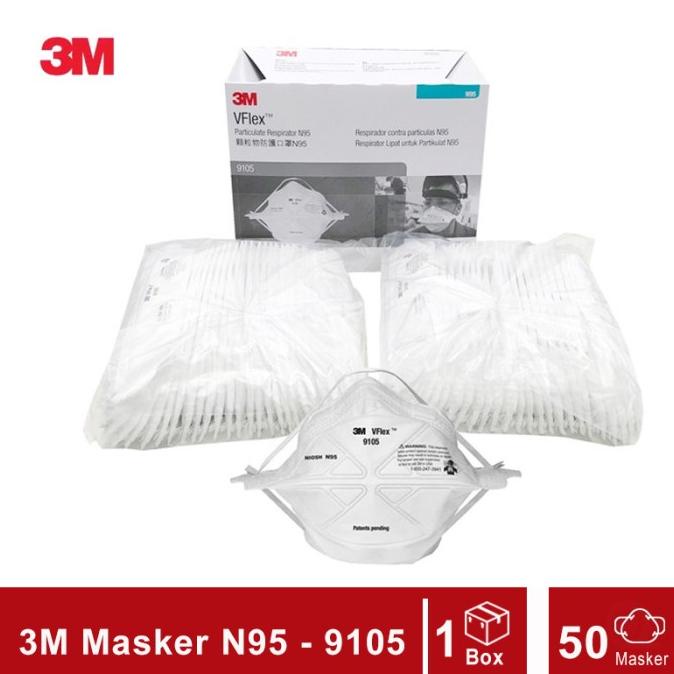 Jual ALAT KESELAMATAN 3M MASKER N95 9105 VFLEX PARTICULATE RESPIRATOR ...