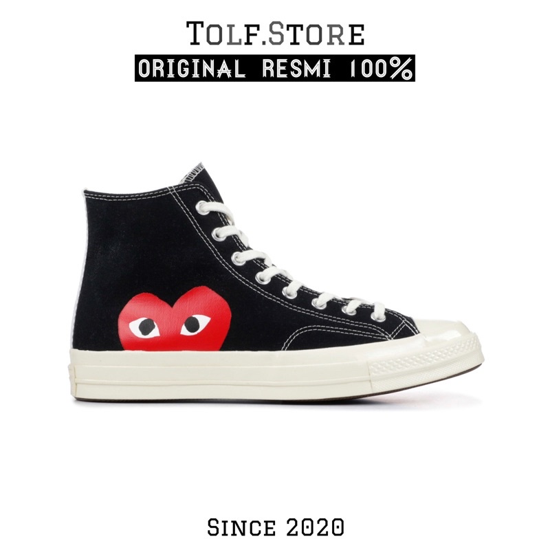 Jual Converse Cdg High Black White One Heart | Shopee Indonesia