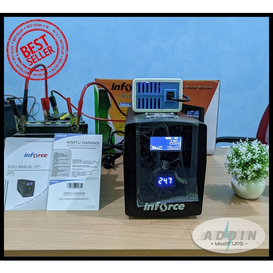 Jual UPS Modif Aki Mobil 24V Inforce 1200VA & CHARGER AKI 10AH - UPS ...