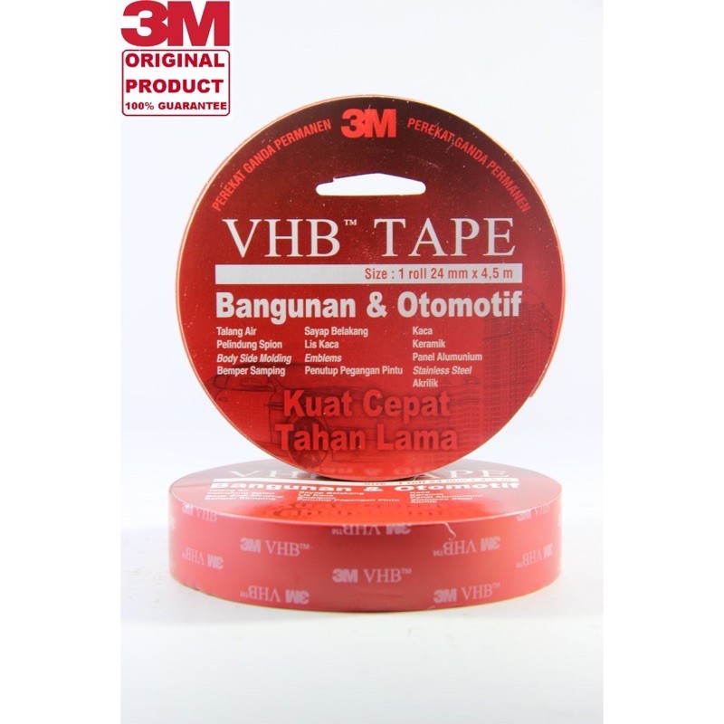 Jual LEM 3M VHB 24mm x 4,5M PEREKAT DOUBLE TAPE DOBEL TIP | Shopee ...