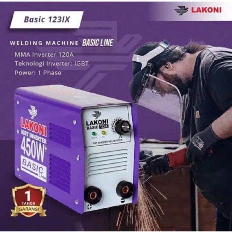 Jual Las lakoni 450 Watt travo mesin las listrik 450W inverter Basic 123ix | Shopee Indonesia