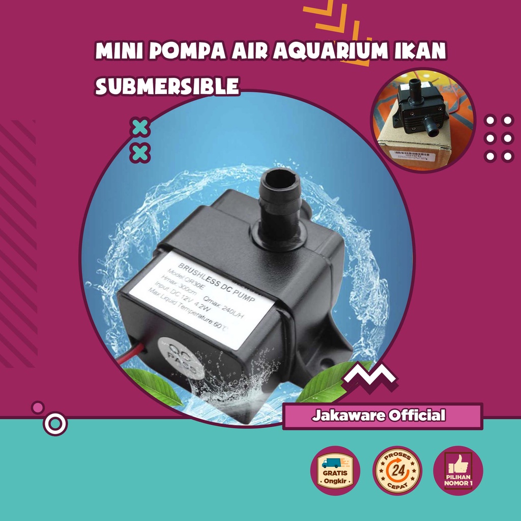 Jual POMPA AIR AQUARIUM IKAN SUBMERSIBLE PUMP FISH TANK AKUARIUM ...