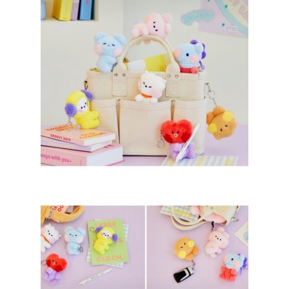 Jual OFFICIAL BT21 MININI IN THE CAR PLUSH DOLL KEYRING | Shopee Indonesia