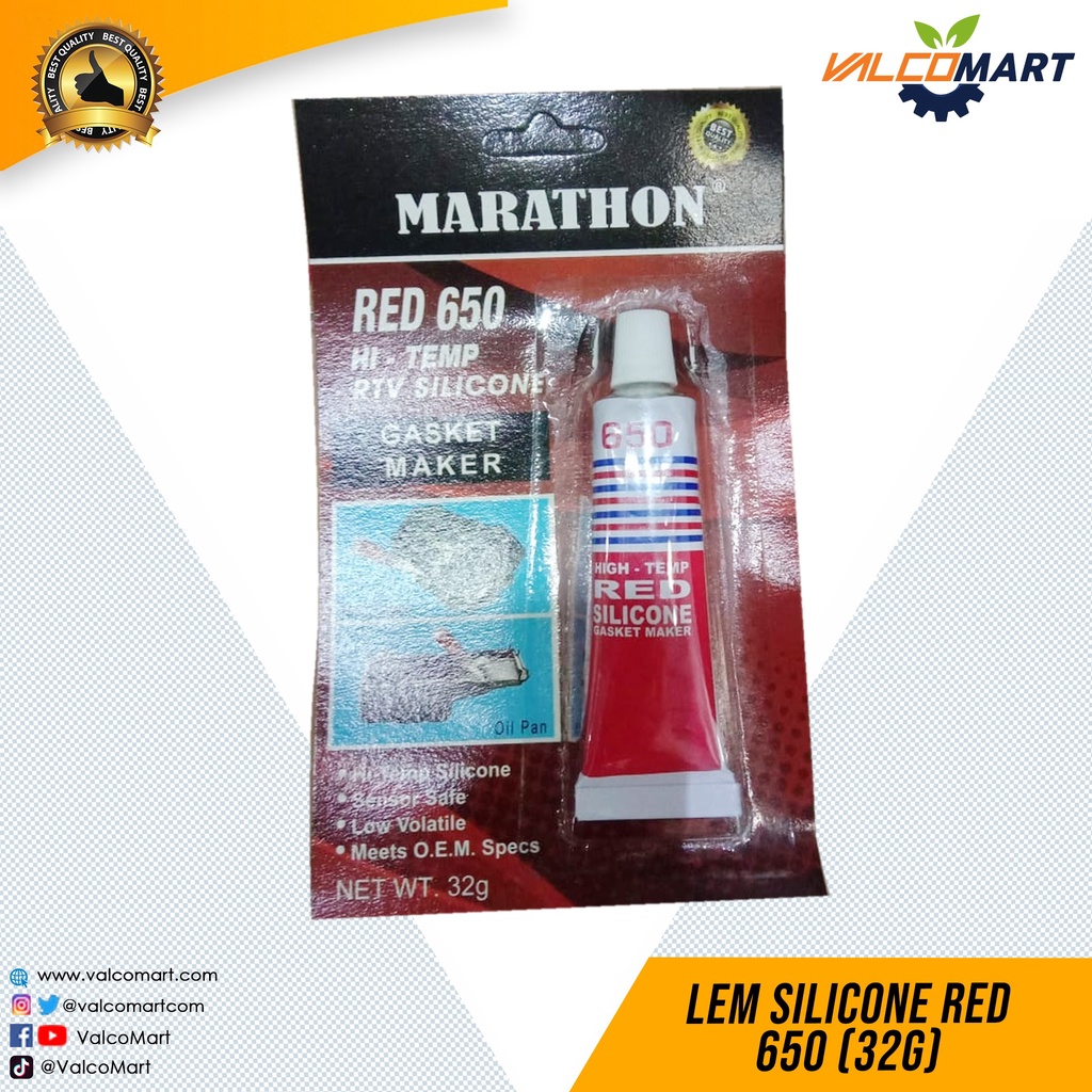 Jual Lem Silicone Gasket Red 650 Lem High Temp Silicone Red Tahan Panas ...