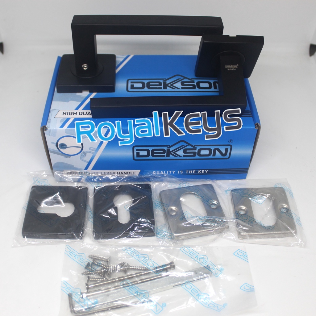 Jual Handle Dekkson LHTR 0822 SQ Matt Black Hitam Gagang Pintu Kayu ...