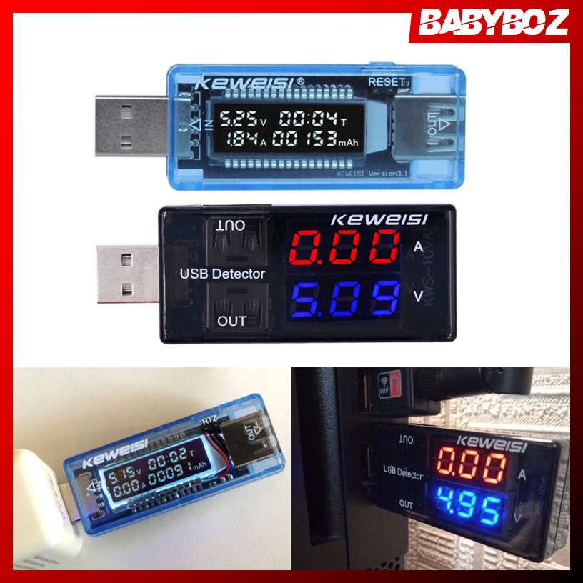 Jual BABYBOZ - KEWEISI USB Charger Power Current Voltage Tester ...