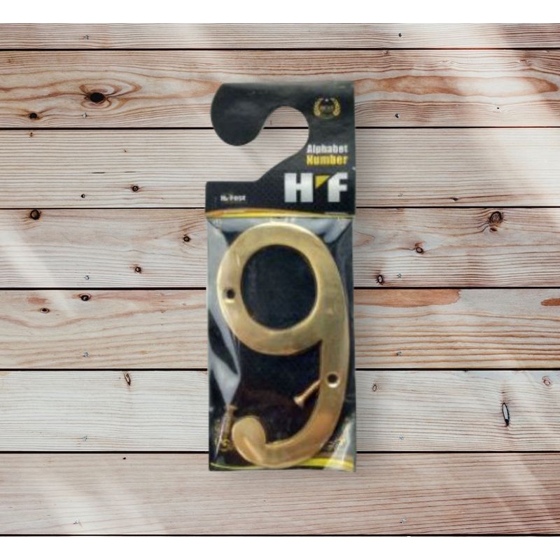 Jual variasi Angka 0 - 9 // Angka Kuningan Untuk Nomor Rumah atau Ruko ...