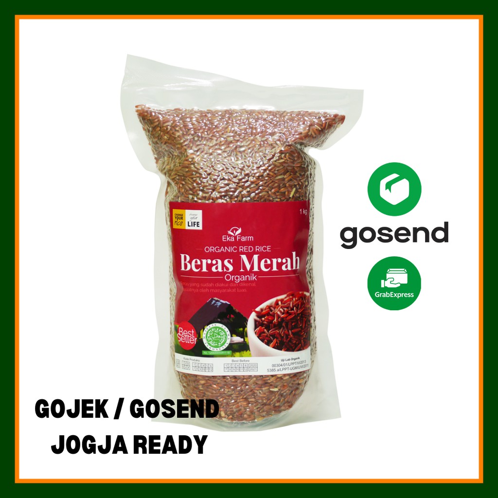 Jual Beras Merah Organik Eka Farm Ekafarm 1 kg Kilo | Shopee Indonesia