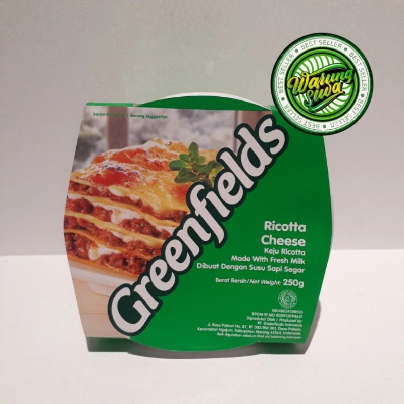 Jual greenfields ricotta cheese 250gr | Shopee Indonesia