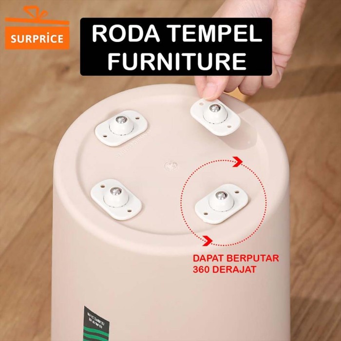 Jual Roda Tempel 360 Universal Stainless Furniture Roda Kecil Tempel ...