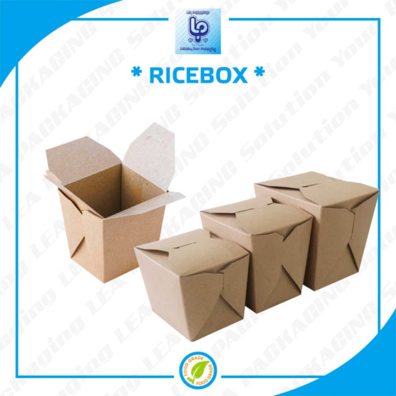 Jual Rice Box / Paper Kraft / Dus Nasi / Box Kemasan / Kotak Makan ...