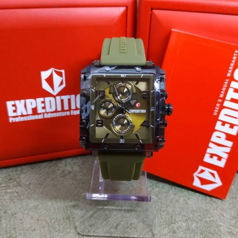 Jual EXPEDITION JAM TANGAN E 6808 M HIJAU ARMY ORIGINAL RESMI | Shopee ...