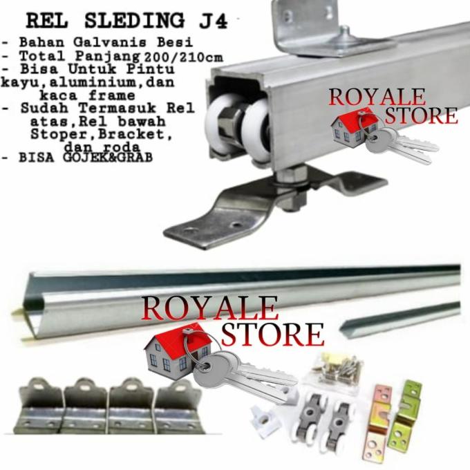 Jual REL PINTU GESER J3(180cm/1,8m)/REL SLEDING/1 Set Complete Dengan ...