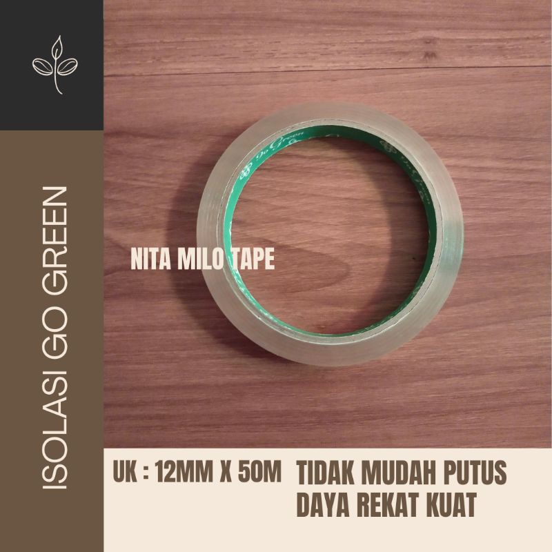 Jual Isolasi Bening 12mm x 50m gogreen | Shopee Indonesia