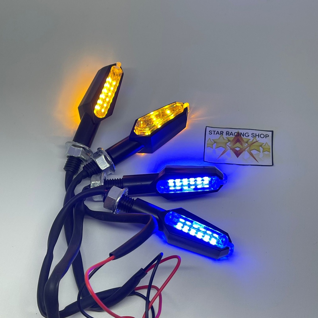 Jual LAMPU SEIN SEN MINI LED 2 SISI SEN MOTOR UNIVERSAL UNTUK SEMUA ...