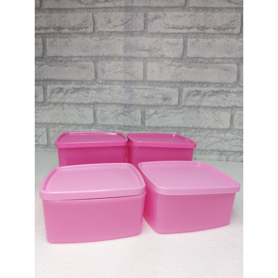 Jual Tupperware Frozen Square Set 400 mL + 800 mL (4) | Shopee Indonesia