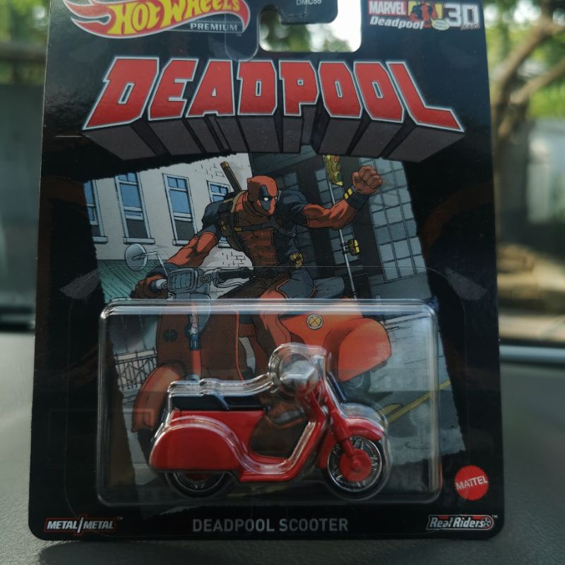 Jual Hot Wheels DEADPOOL SCOOTER red yellow merah kuning Marvel comics ...