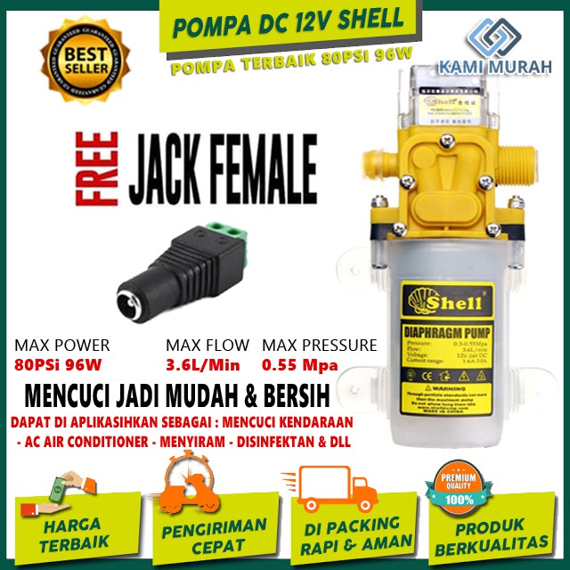Jual Pompa DC 12 Volt Shell Penguat Tekanan Air High Pressure | Shopee ...