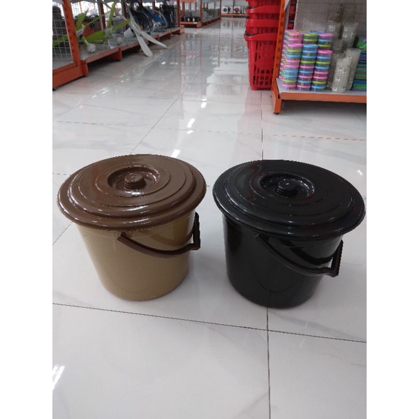 Jual Timba plastik + tutup diameter 28cm / timba anti pecah / tempat ...