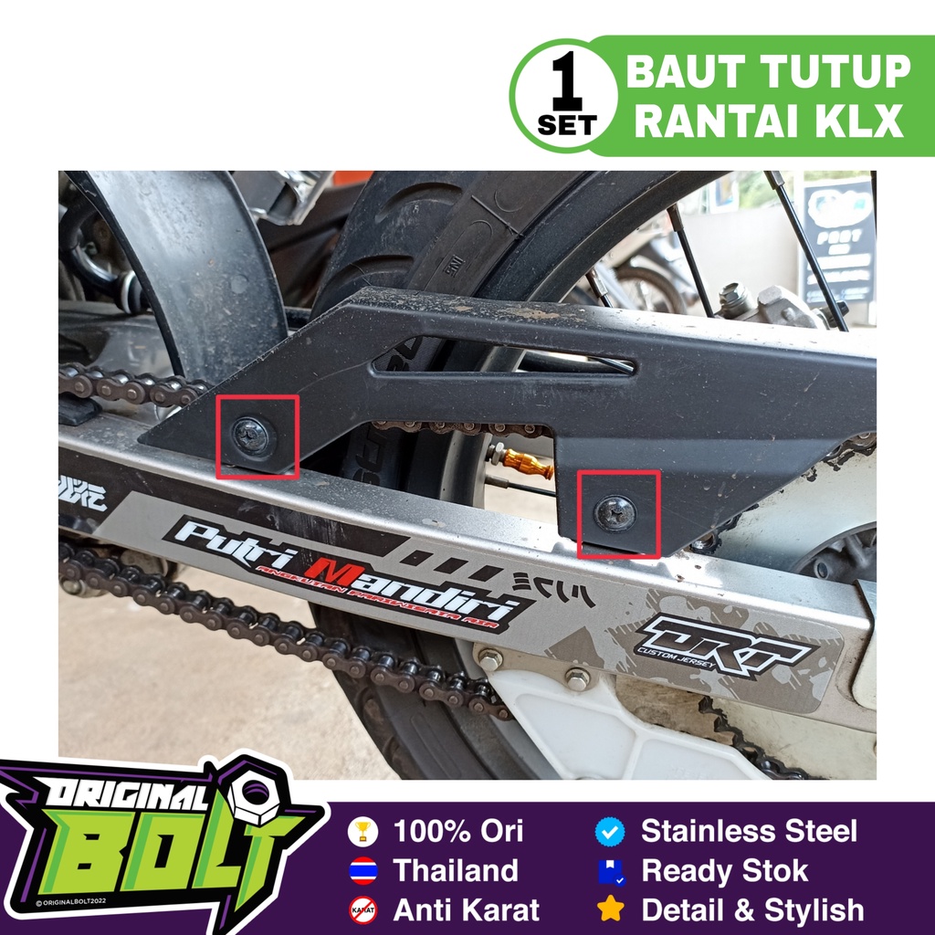 Jual [2 Pcs] Probolt Baut Tutup Rantai KLX 150 DT D Tracker Dtracker ...